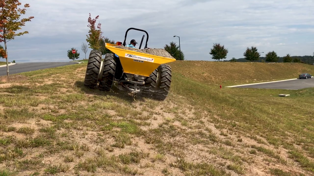 Spreading Lime on Steep Slopes-Sides Spreader - Sides Spreaders Spreading Lime on Steep Slopes-Sides Spreader - Sides Spreaders
